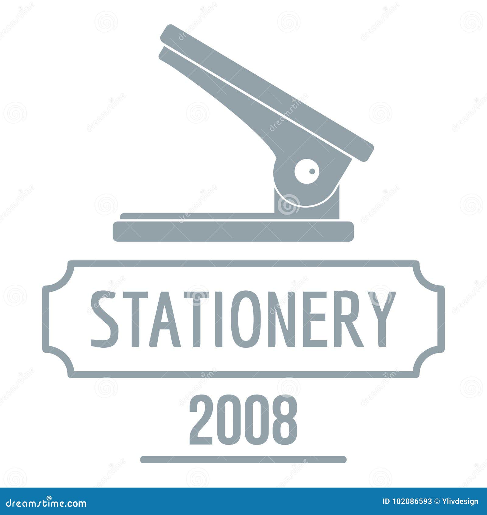 Stapler Logo, Simple Gray Style Stock Vector - Illustration of device ...