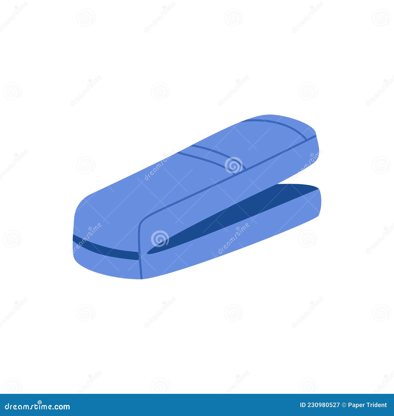 Red Plastic Stapler. Device For Fastening Sheets. Cartoon Vector ... Red Plastic Stapler. Device For Fastening Sheets. Cartoon Vector ...