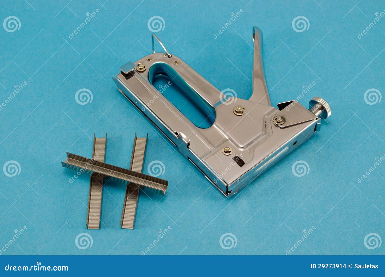 Stapler Pin Clip Tool Part Fasten Material Stock Photo - Image of ...