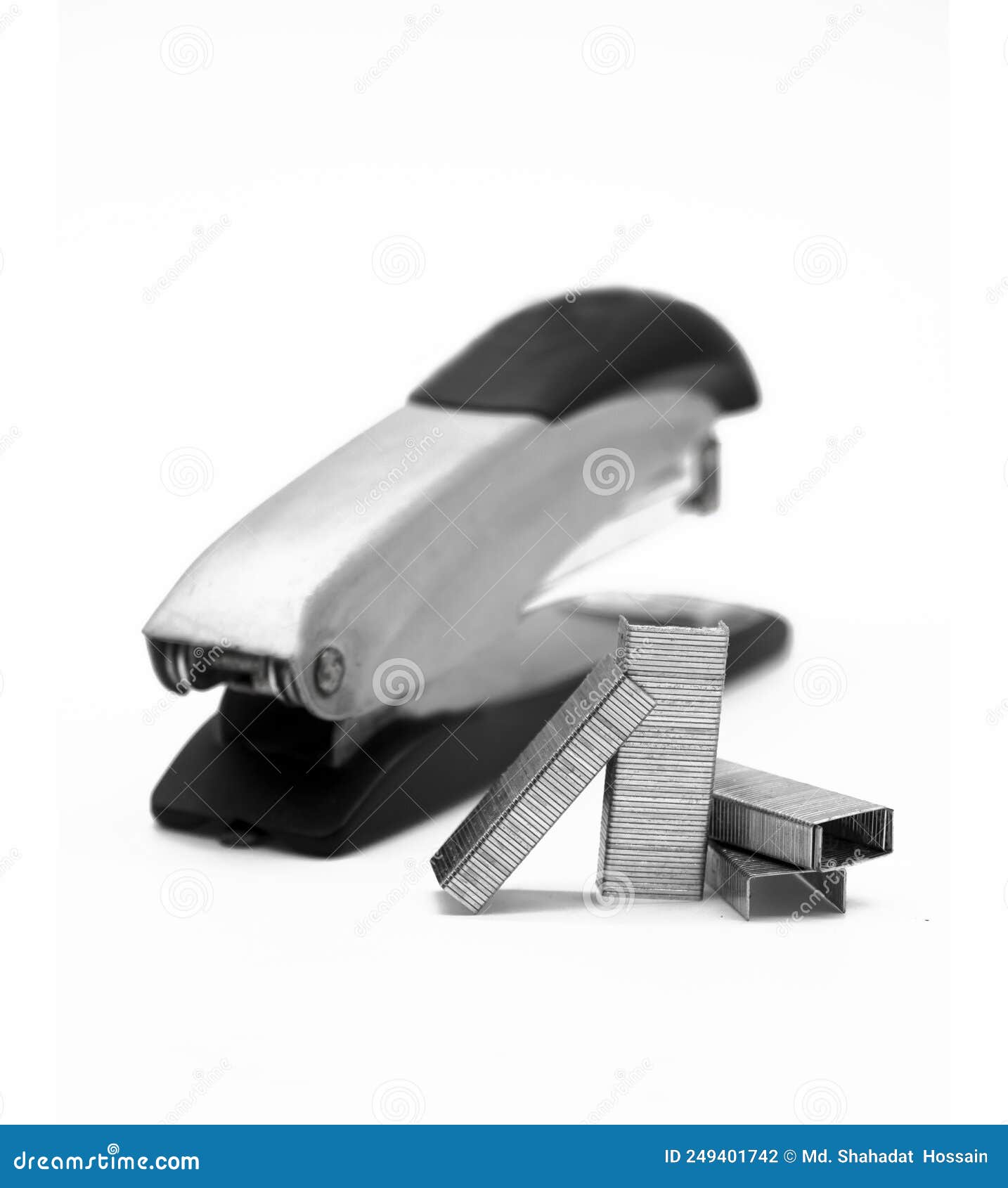 Stapler and Stapler Pins Isolated on White Background Stock Photo ...