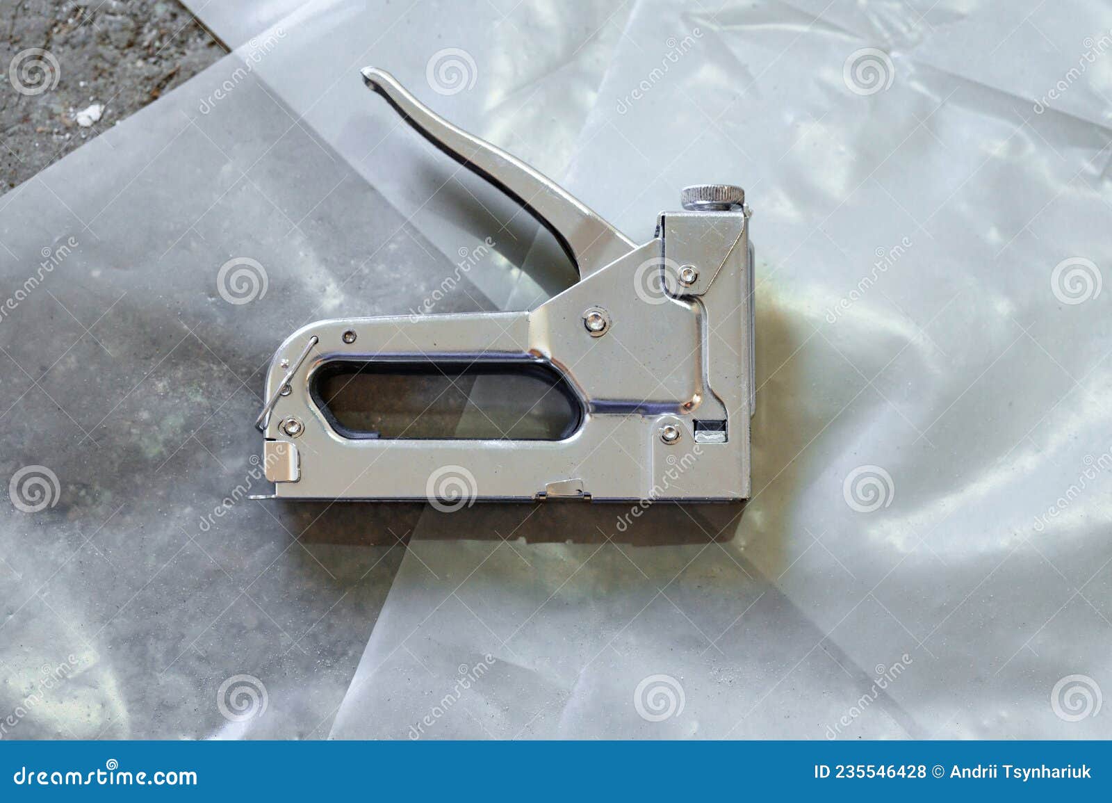 Stapler for Repair and Construction Work, Working Tool Close Up. Stock ...