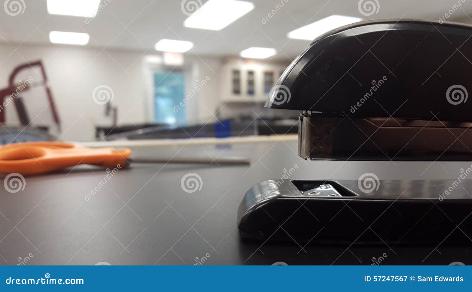 Stapler and Scissors stock image. Image of staple, stapler - 57247567