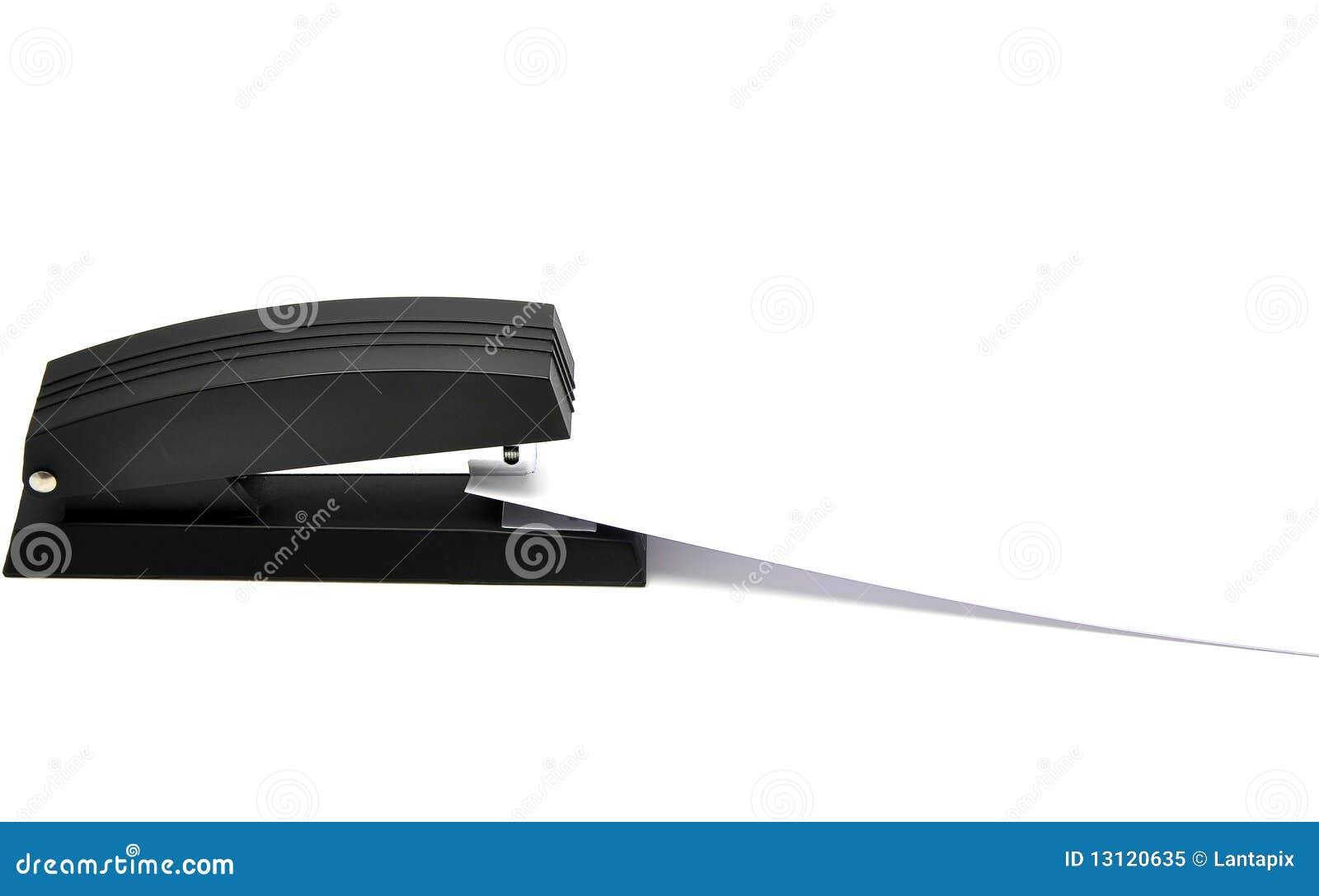 Stapler with Sheet of Paper Stock Image - Image of office, implement ...