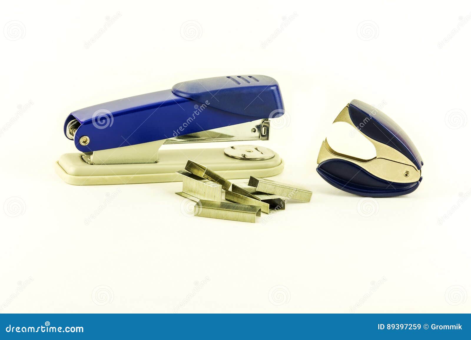 Stapler, Staples for Stapler and Anti-stapler Lie on White Background ...