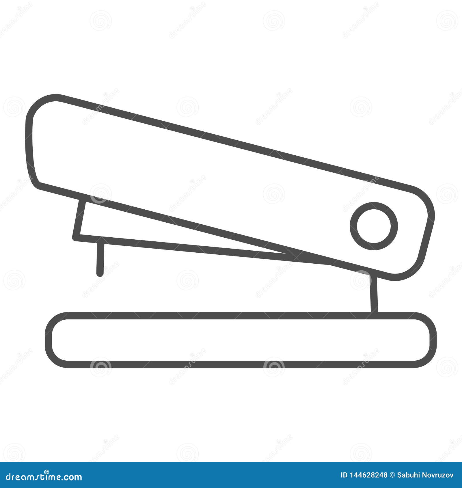 Stapler Thin Line Icon. Staple Vector Illustration Isolated on White ...