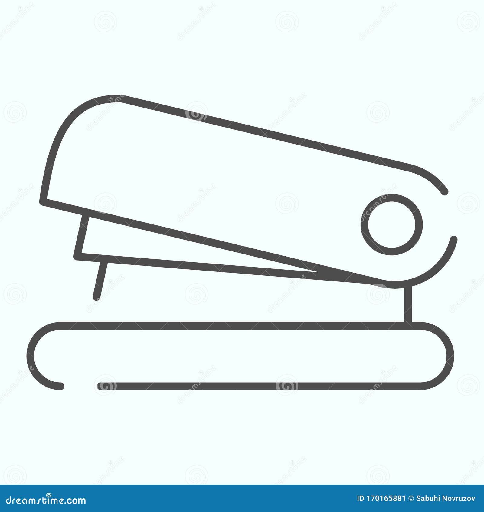 Stapler Thin Line Icon. Staple Vector Illustration Isolated On White ...