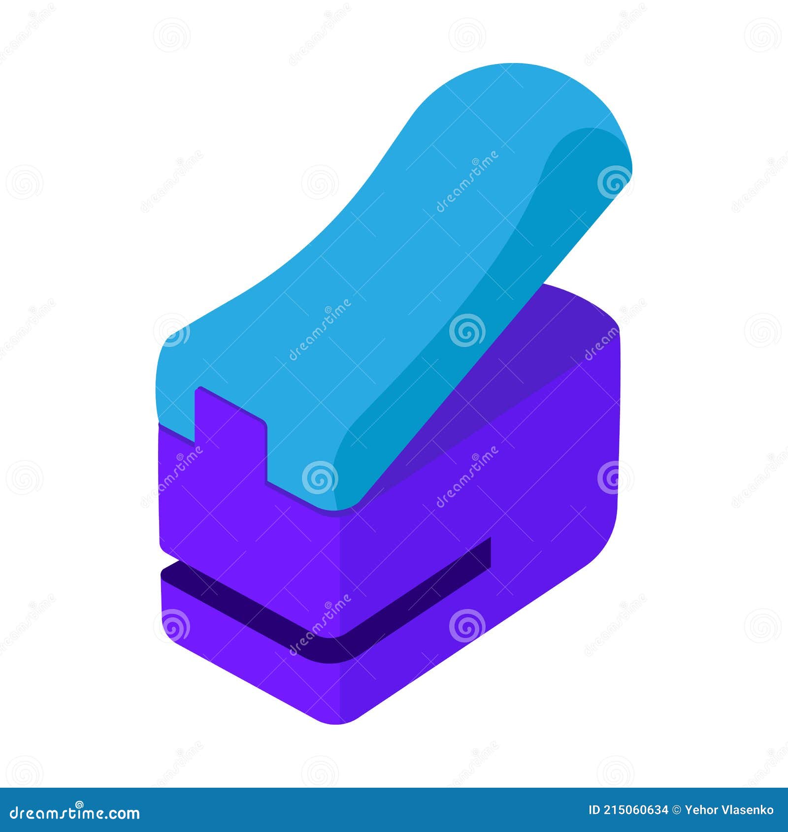 Stapler Vector Cartoon Icon. Vector Illustration Puncher On White ...