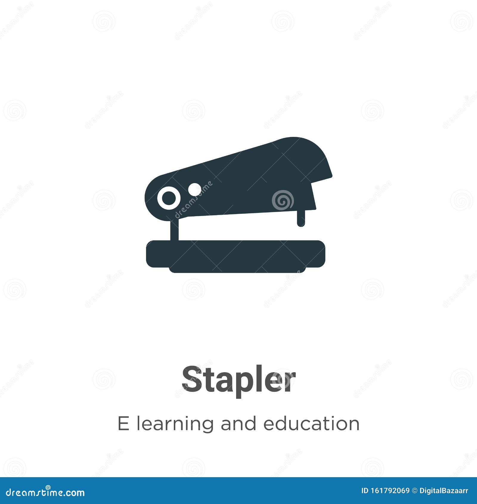 Stapler Vector Icon on White Background. Flat Vector Stapler Icon ...