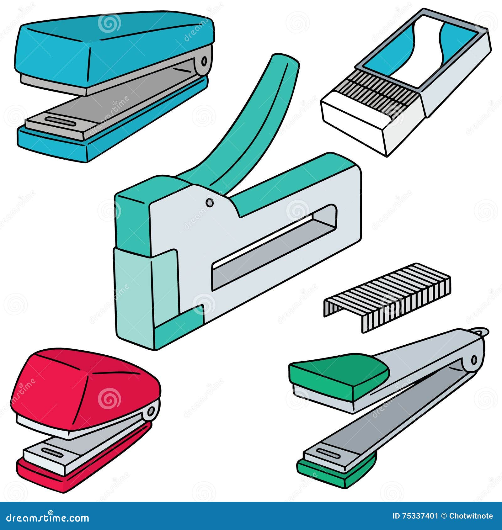 Stapler stock vector. Illustration of drawing, icon, simple - 75337401