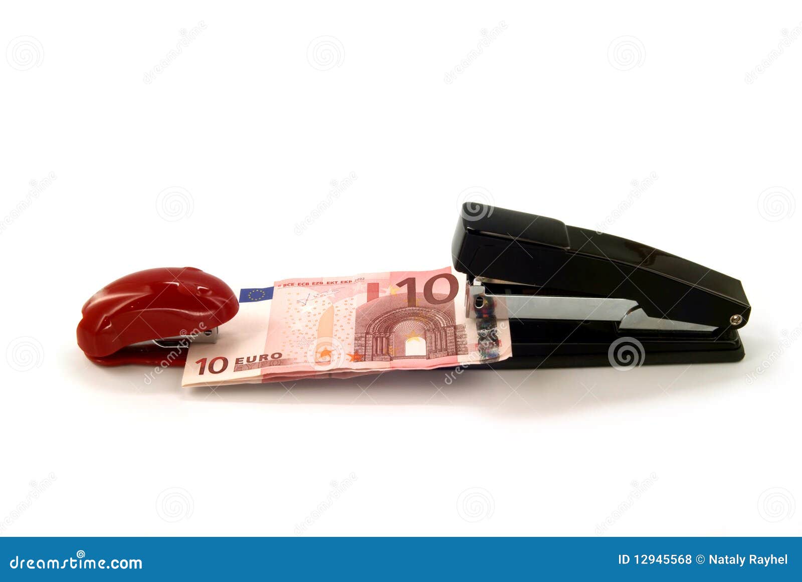 Staplers and money stock photo. Image of abstract, punch - 12945568