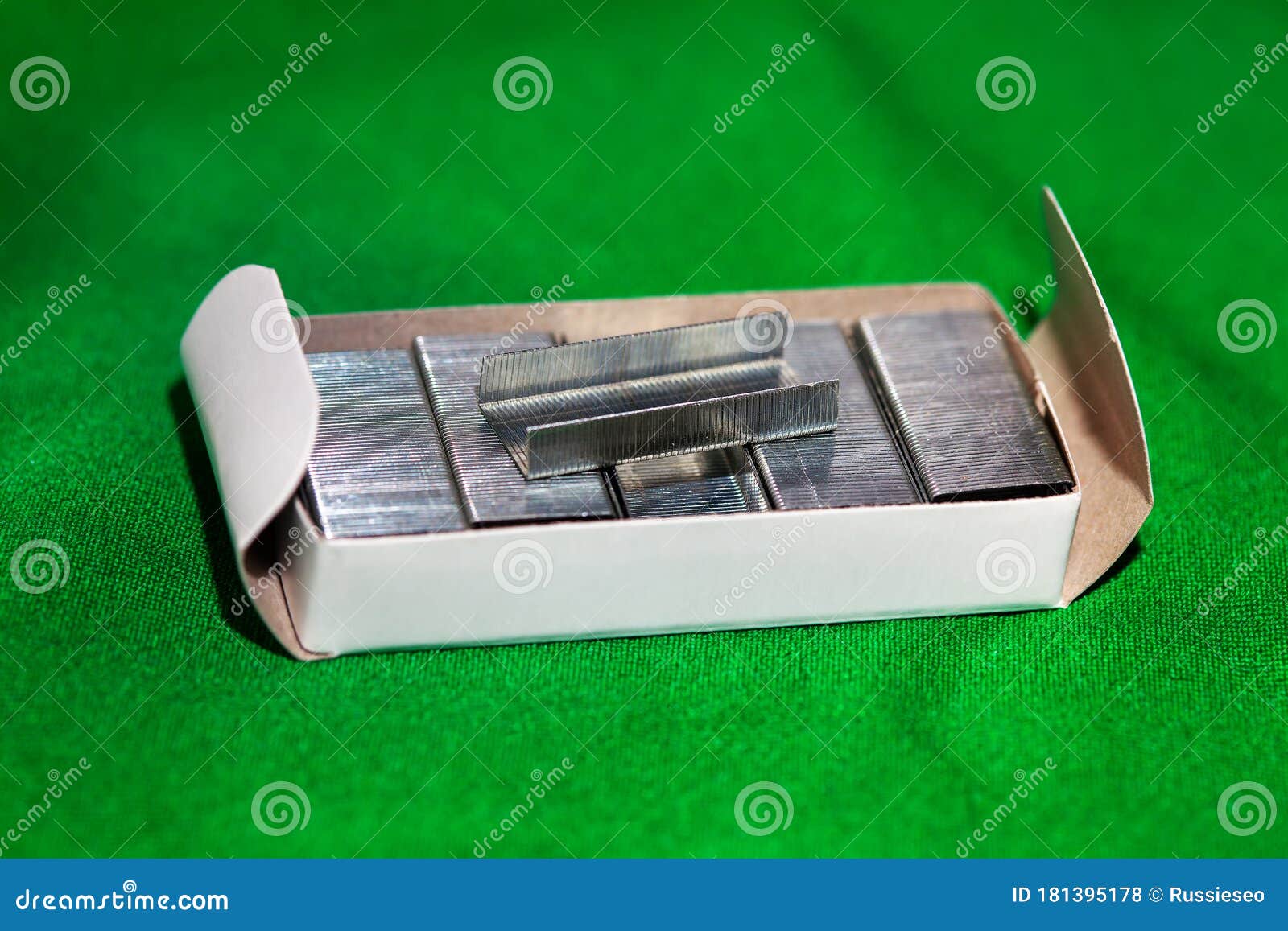 Staples in the box stock photo. Image of group, isolated - 181395178