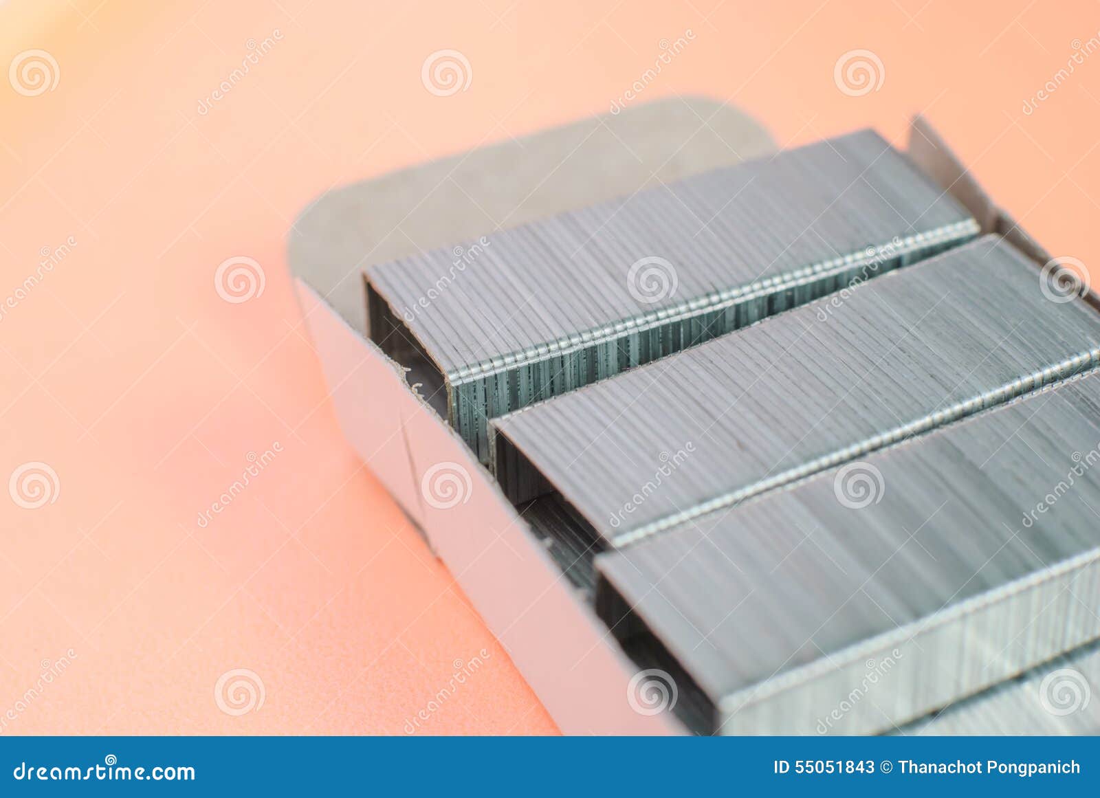 Staples in box stock image. Image of steel, tool, supply - 55051843
