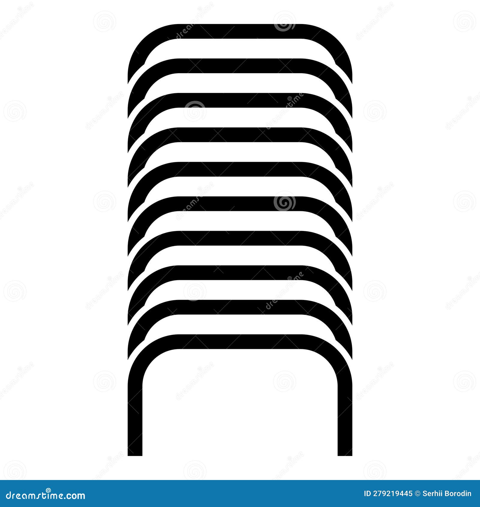 Staples Fastener Pin Icon Black Color Vector Illustration Image Flat ...