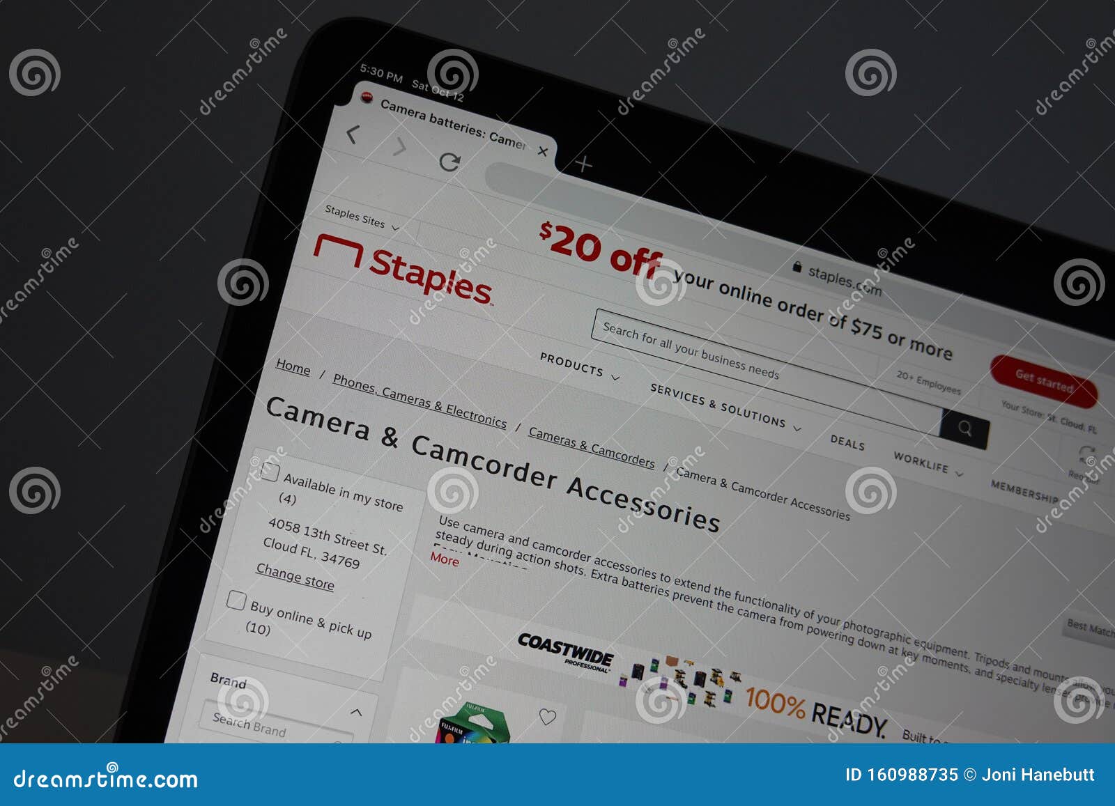 The Staples Online Retail Store Webpage on a Computer Editorial Image ...
