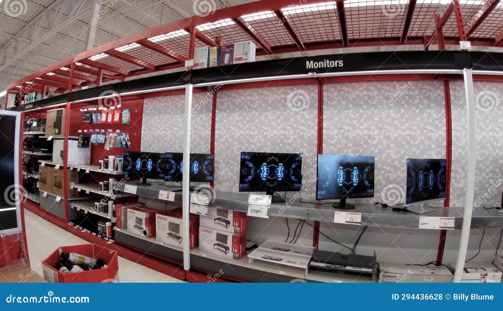 Staples Retail Store Interior 2022 Computer Monitors Editorial Stock ...