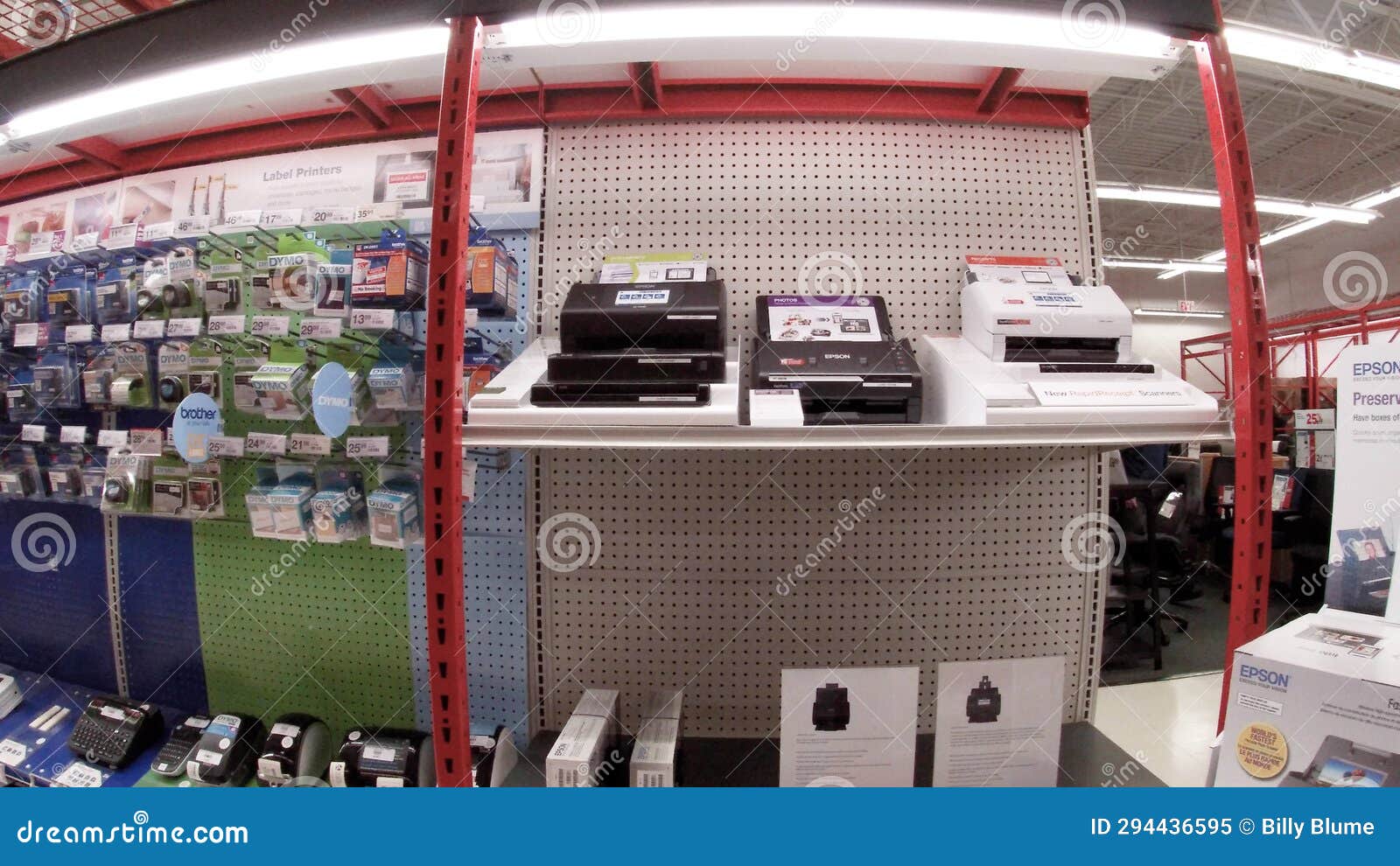 Staples Retail Store Interior 2022 Printers Display Editorial Image ...