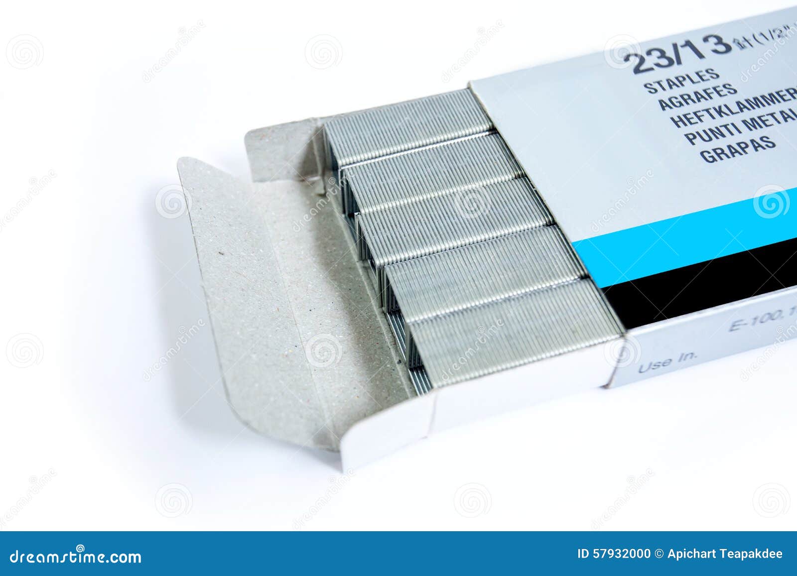 Staples stack in the box stock photo. Image of tool, stack - 57932000