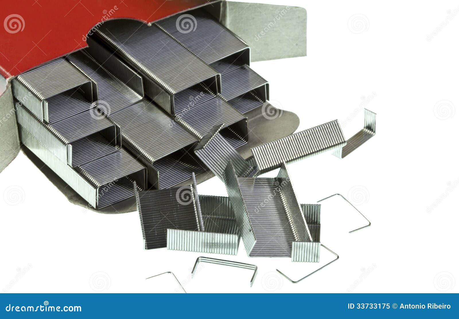 Staples stock image. Image of aluminum, attach, paperclip - 33733175
