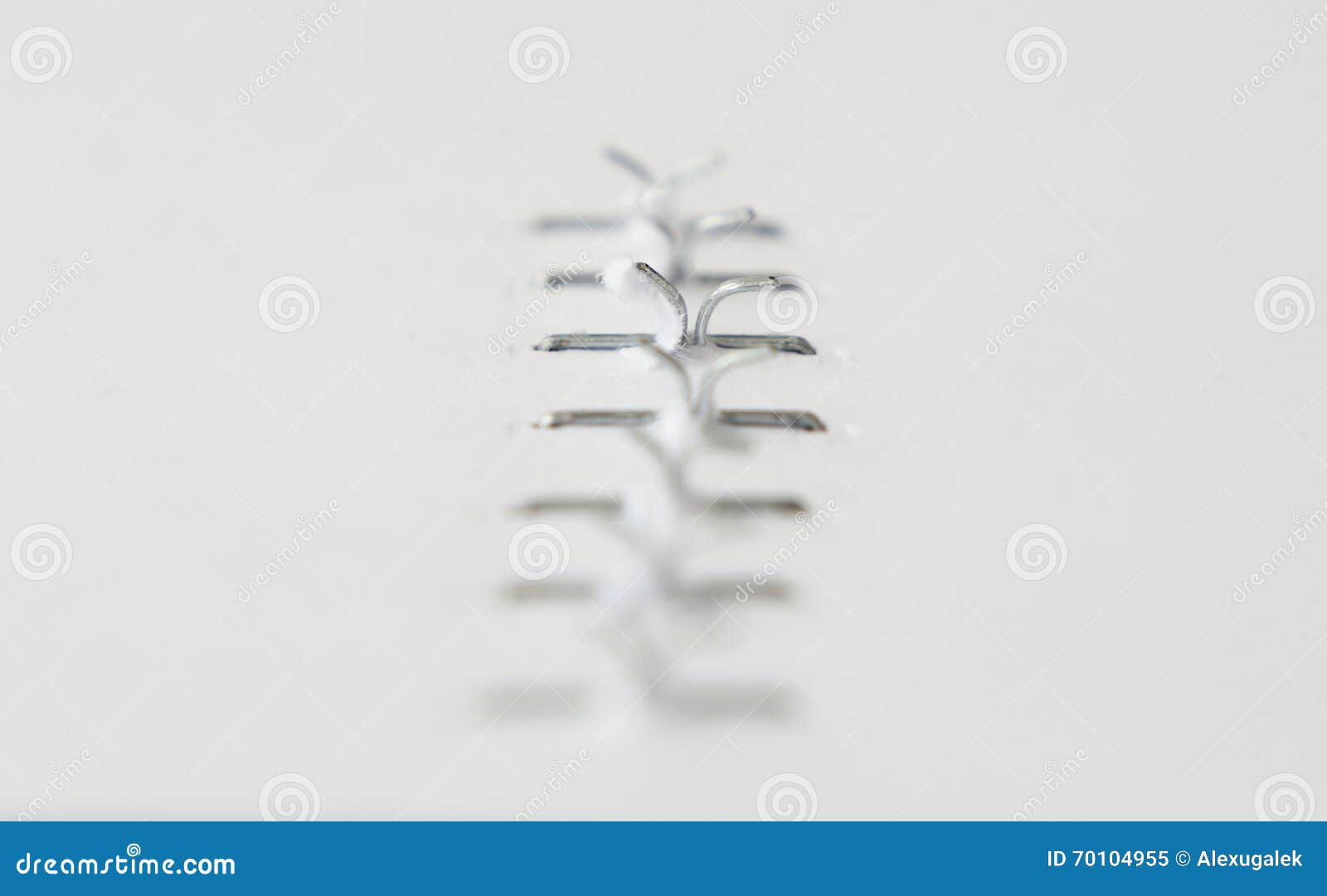 Staples in a Stapled Papers, Macro View Stock Image - Image of paper ...