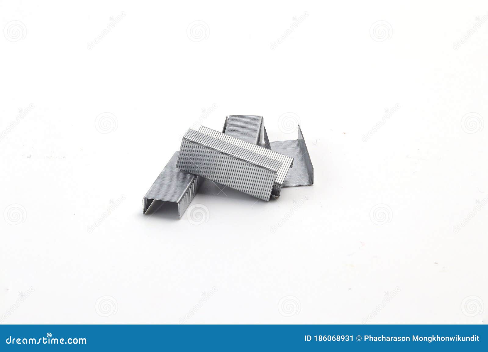 Staples on a White Background Stock Image - Image of desktop, pattern ...