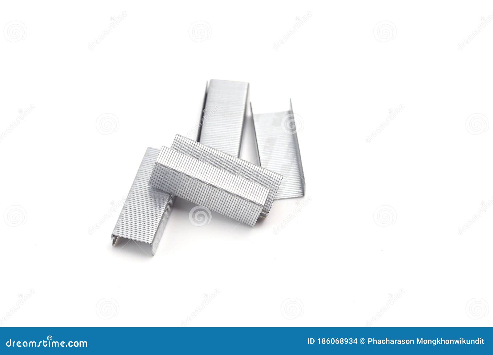 Staples on a White Background Stock Photo - Image of closeup, single ...