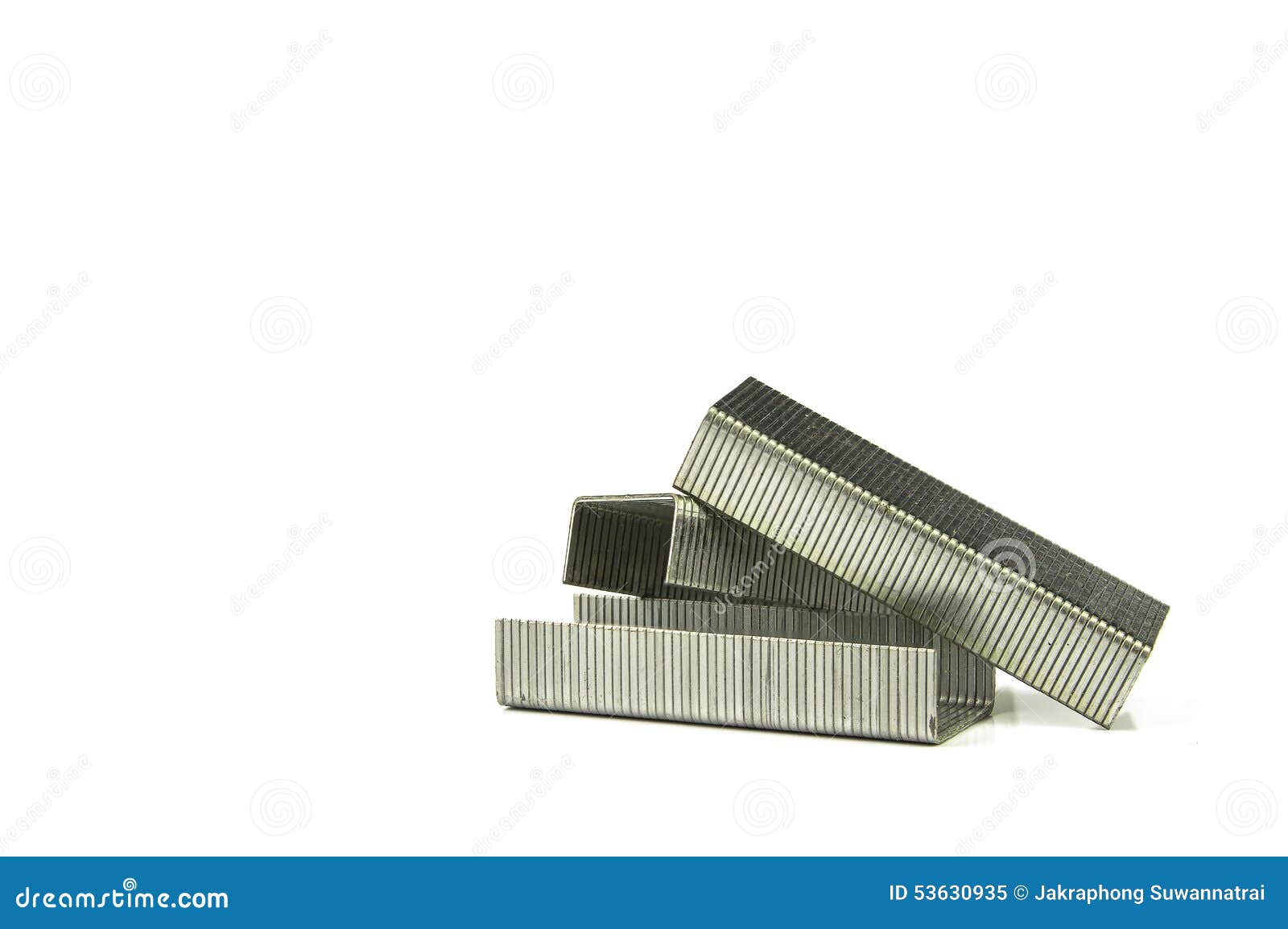 Staples on White Background Stock Image - Image of supply, background ...