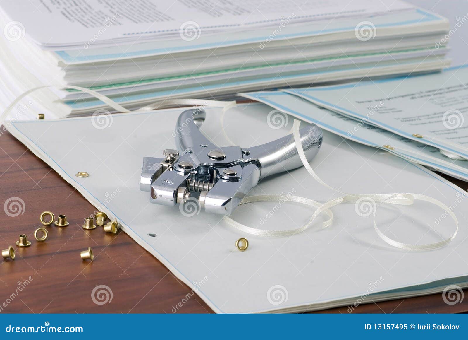 Stapling stock image. Image of metals, clip, paperwork - 13157495