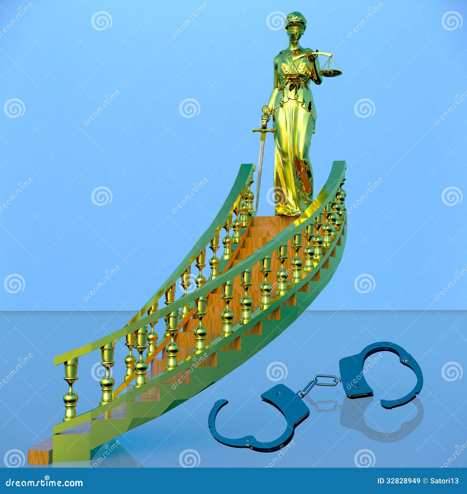 Stappen Aan Rechtvaardigheid Stock Illustratie - Illustration of ...