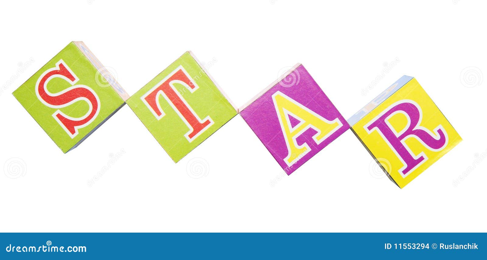 Word Star Of Blue Glitter Sparkle On White Background Stock Photography ...