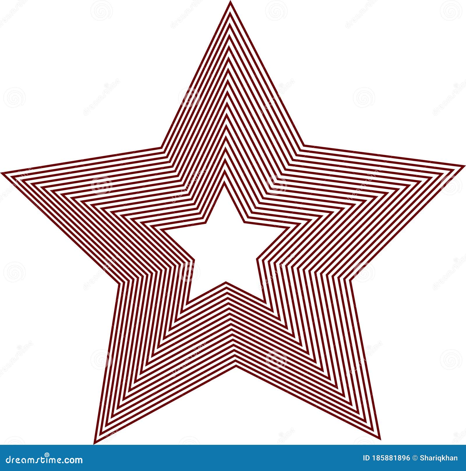 Star Geometric Figure Illustration with Multiple Lines Stock Vector ...