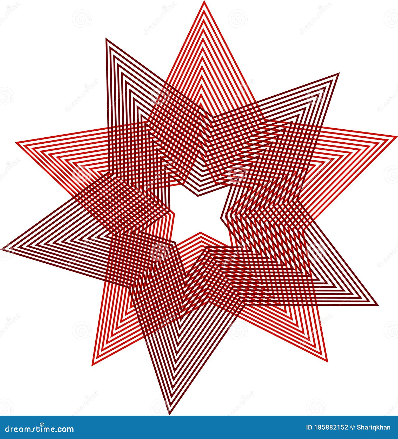 Star Geometric Figure Illustration with Multiple Lines Stock Vector ...