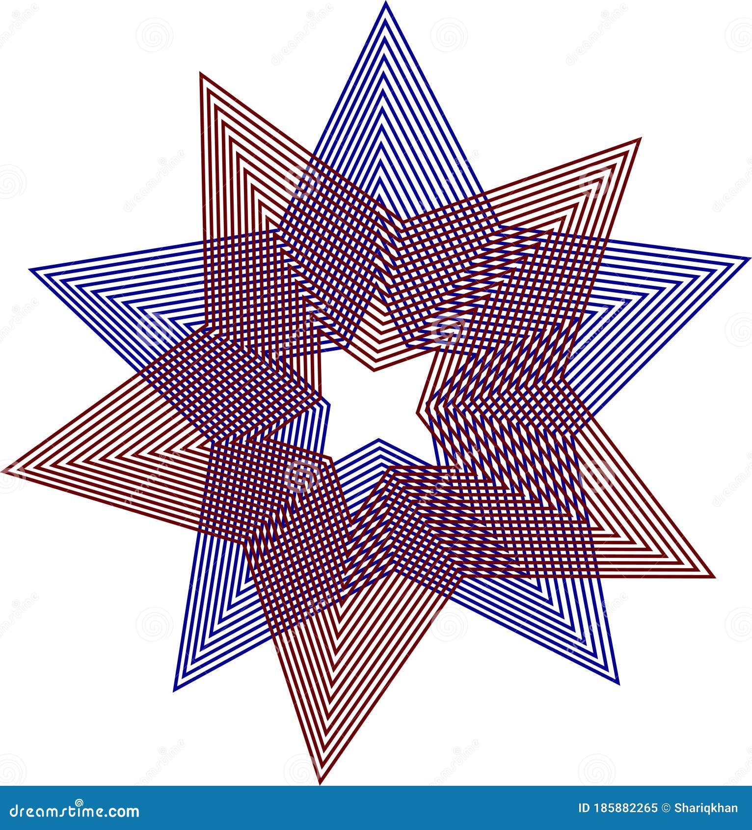 Star Geometric Figure Illustration with Multiple Lines Stock Vector ...