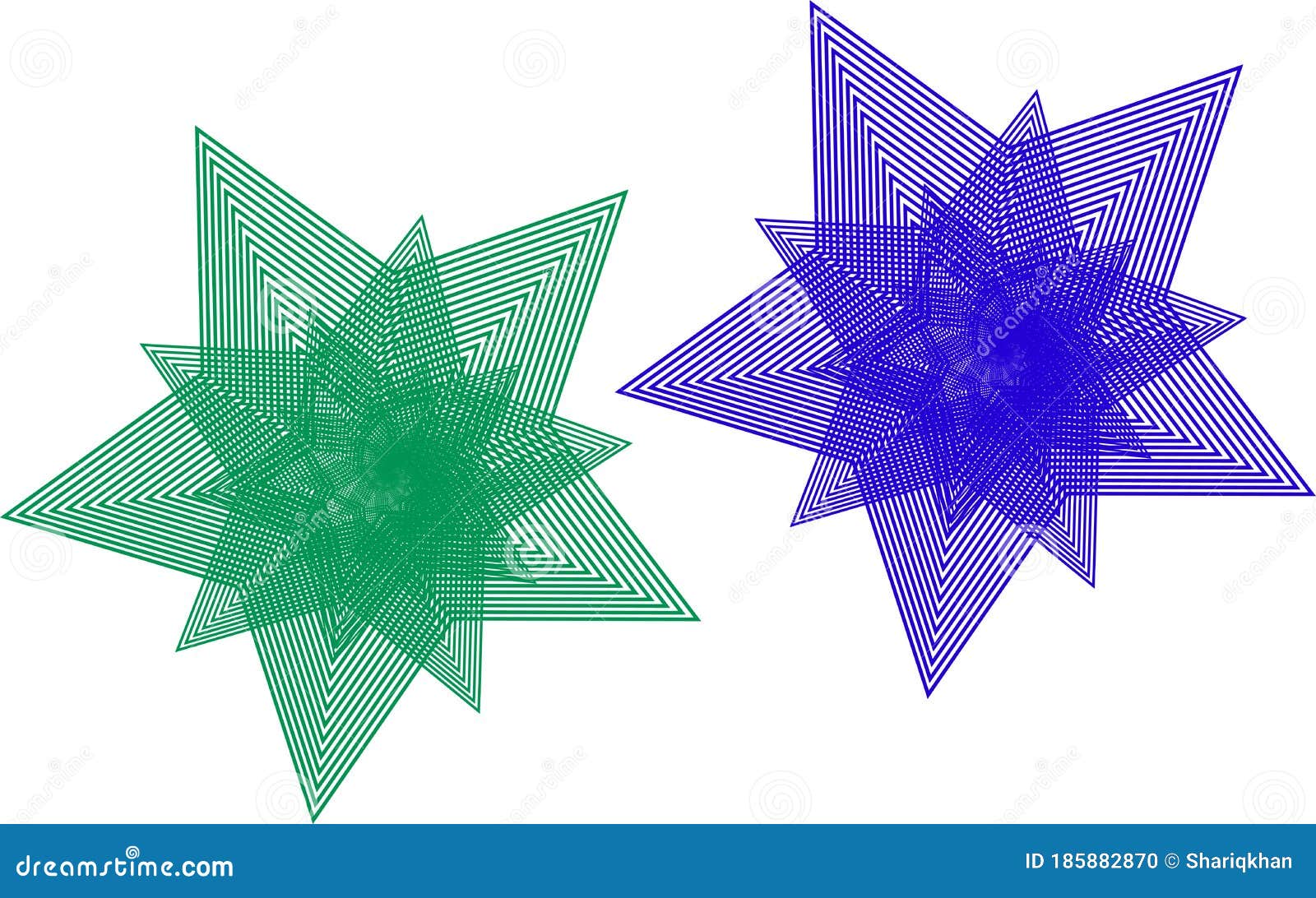 Star Geometric Figure Illustration with Multiple Lines Stock Vector ...