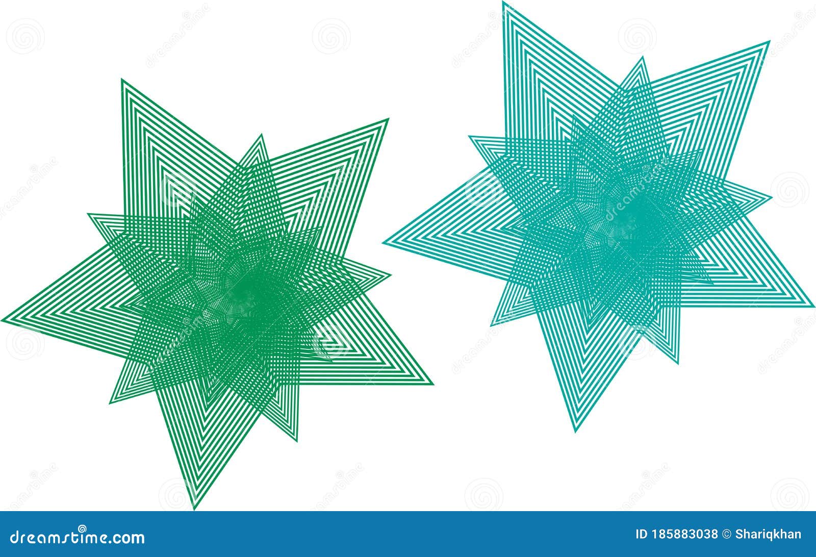 Star Geometric Figure Illustration with Multiple Lines Stock Vector ...