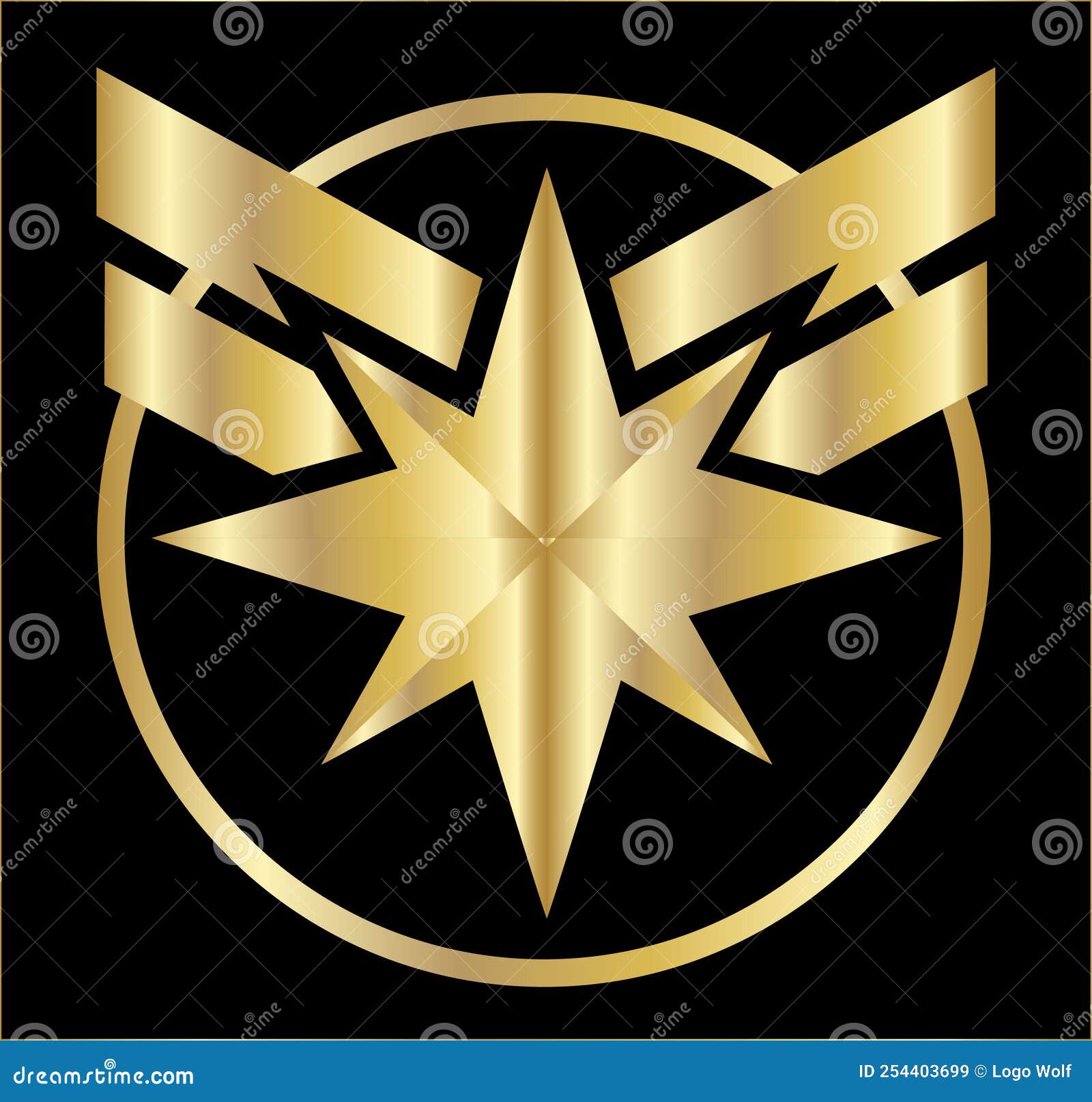 Golden Captain Marvel Symbol Stock Image - Illustration of ...