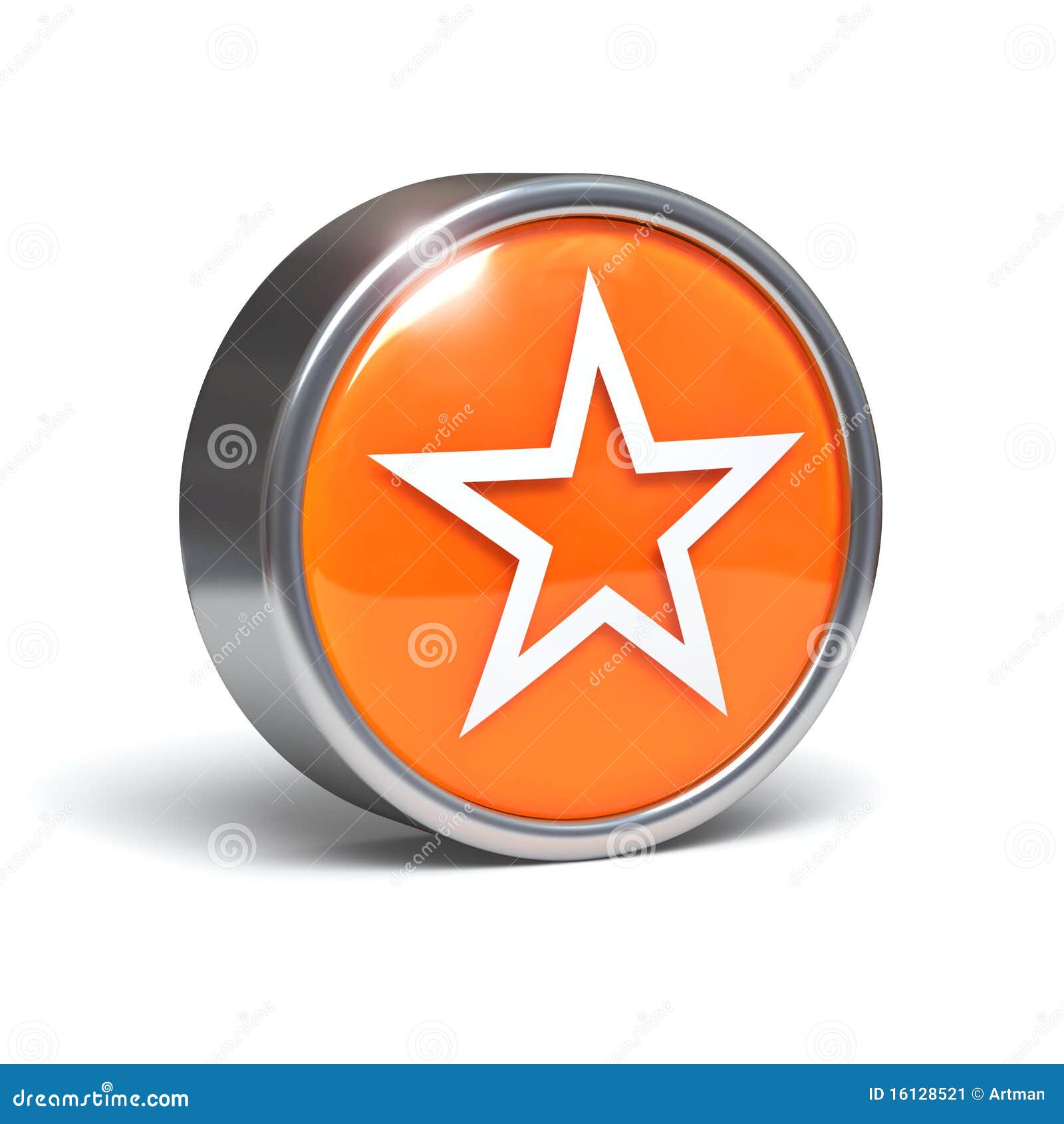 Star - 3D button stock illustration. Illustration of yellow - 16128521
