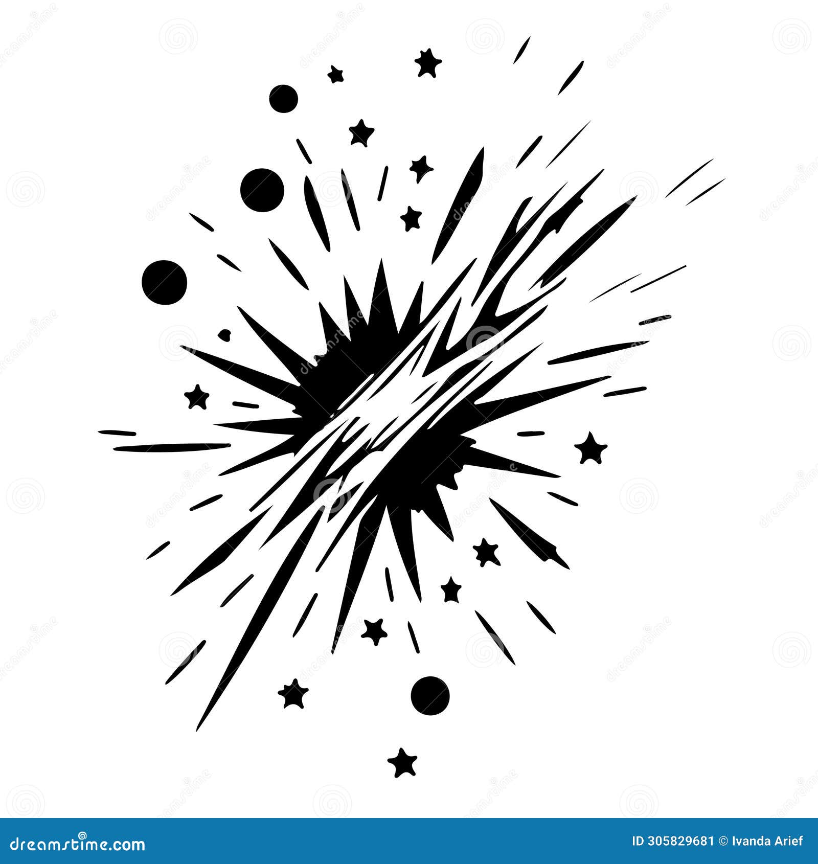 Star Abstract Cosmos Space Abstract Illustration Sketch Draw Stock ...