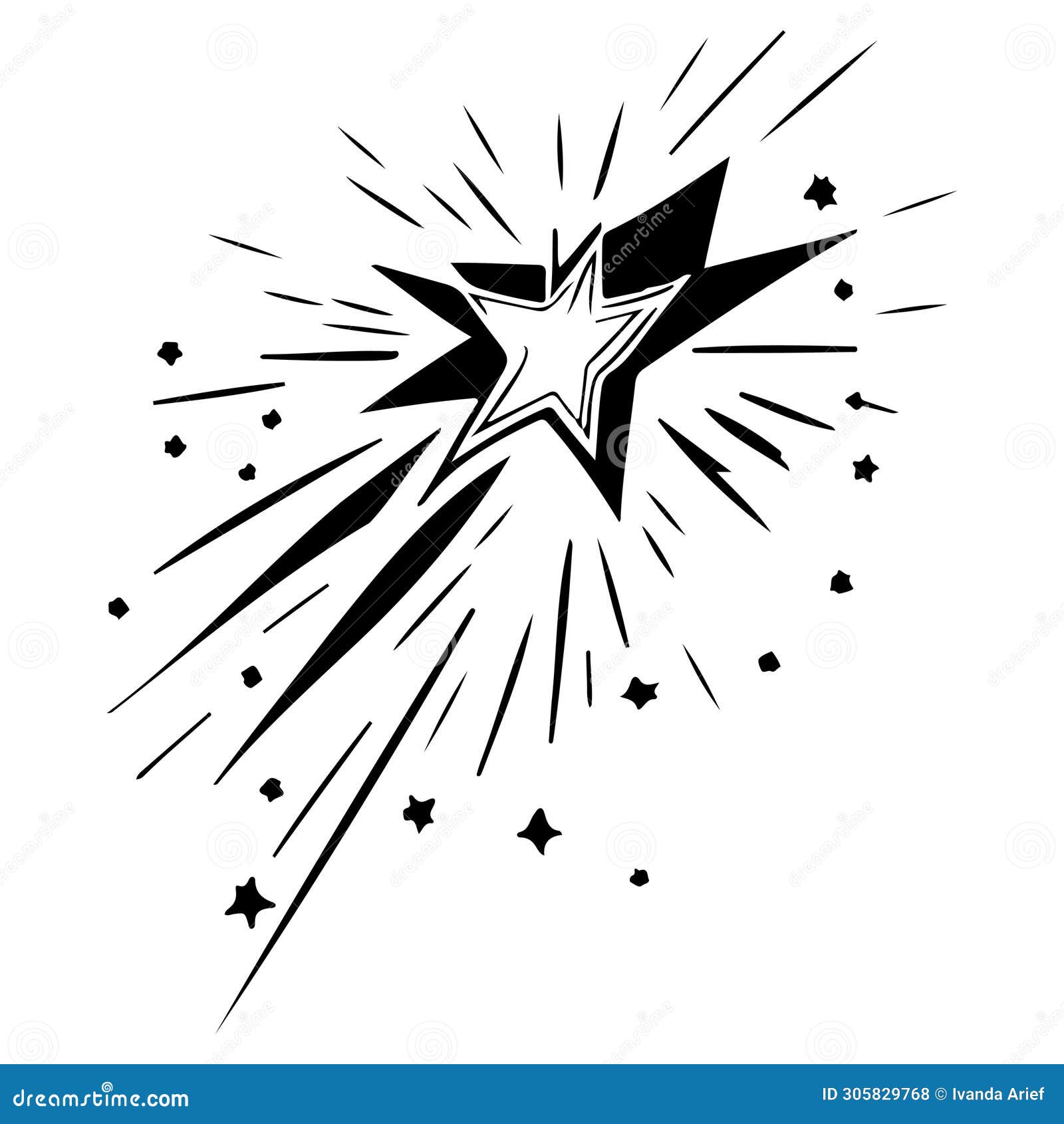 Star Abstract Cosmos Space Abstract Illustration Sketch Draw Stock ...