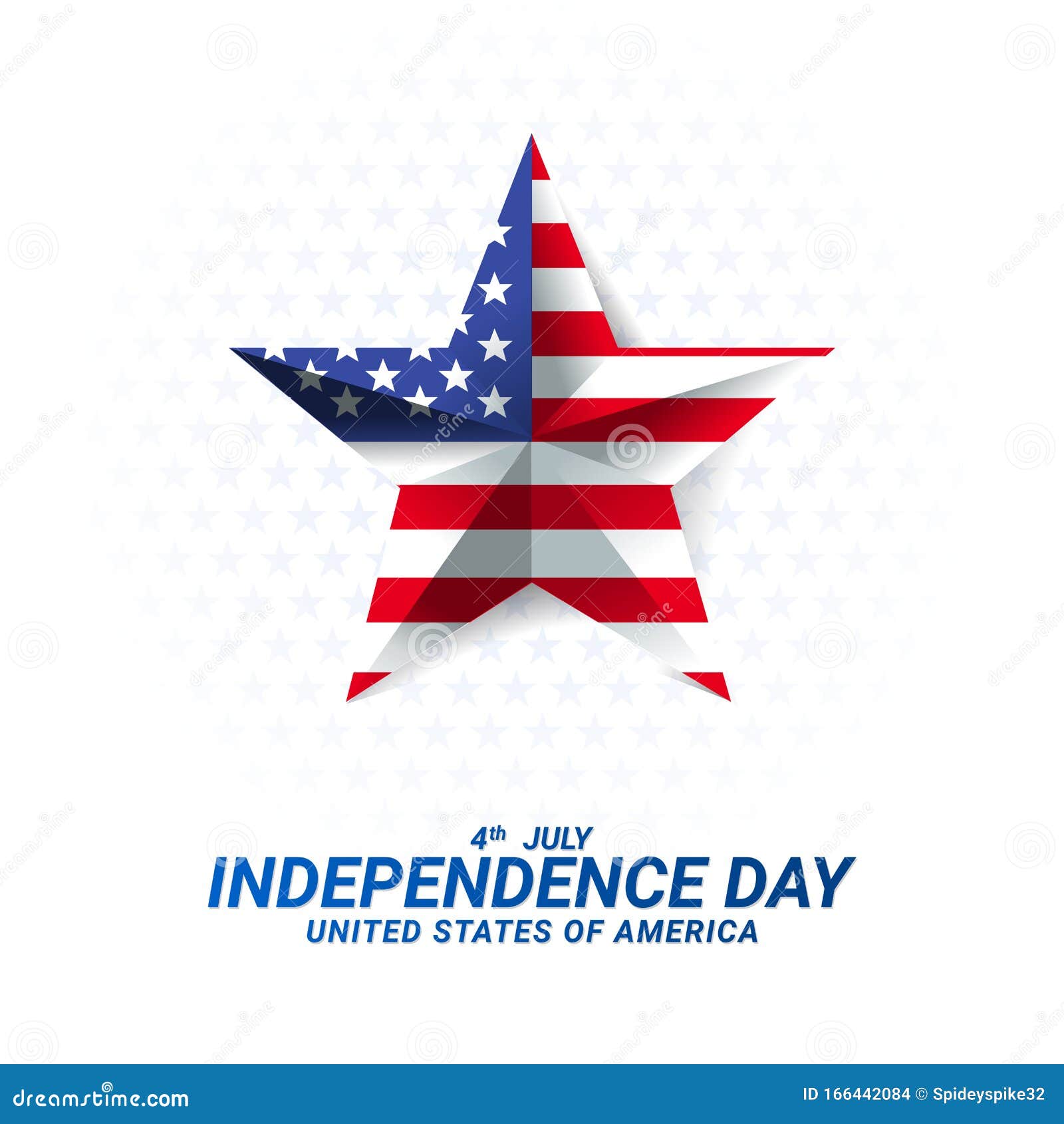 The Star of America`s Independence Day on White Background Stock ...