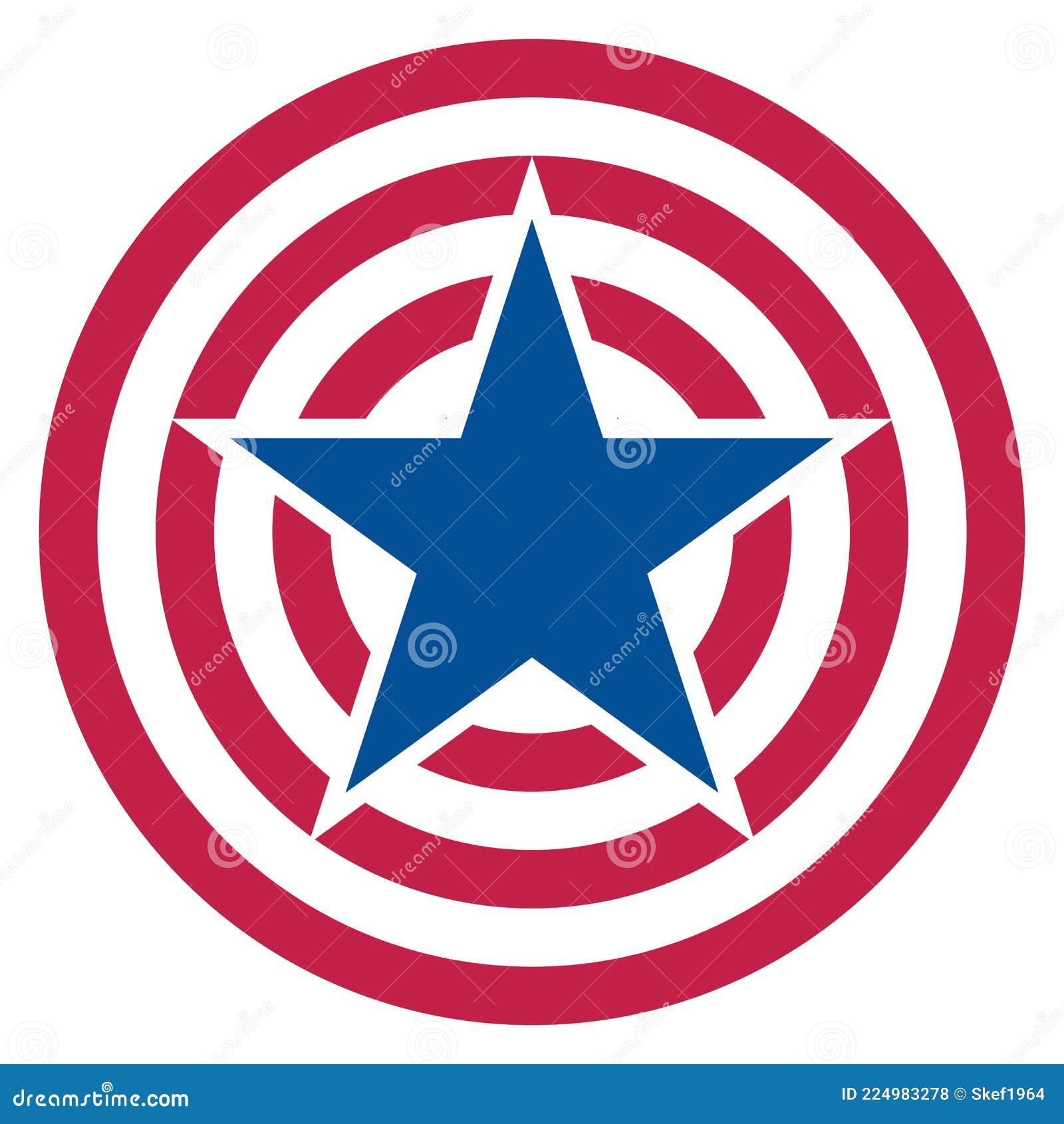 American Patriotic Symbol Star in a Circle Icon. Stock Vector ...