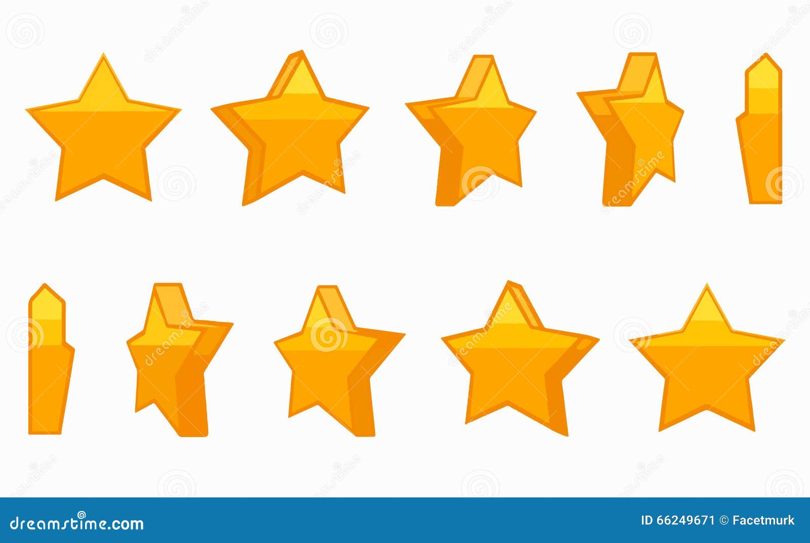 Star Animation Vector Set Illustration Stock Vector - Illustration of ...