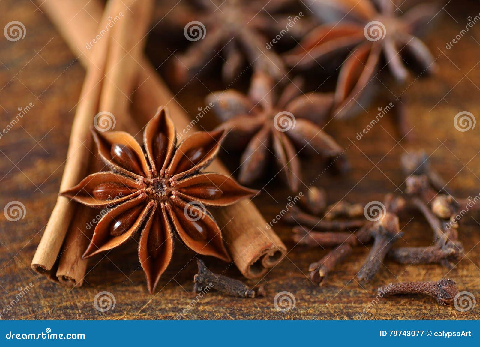 Star Anise and Cinnamon Sticks Stock Image - Image of food, natural ...