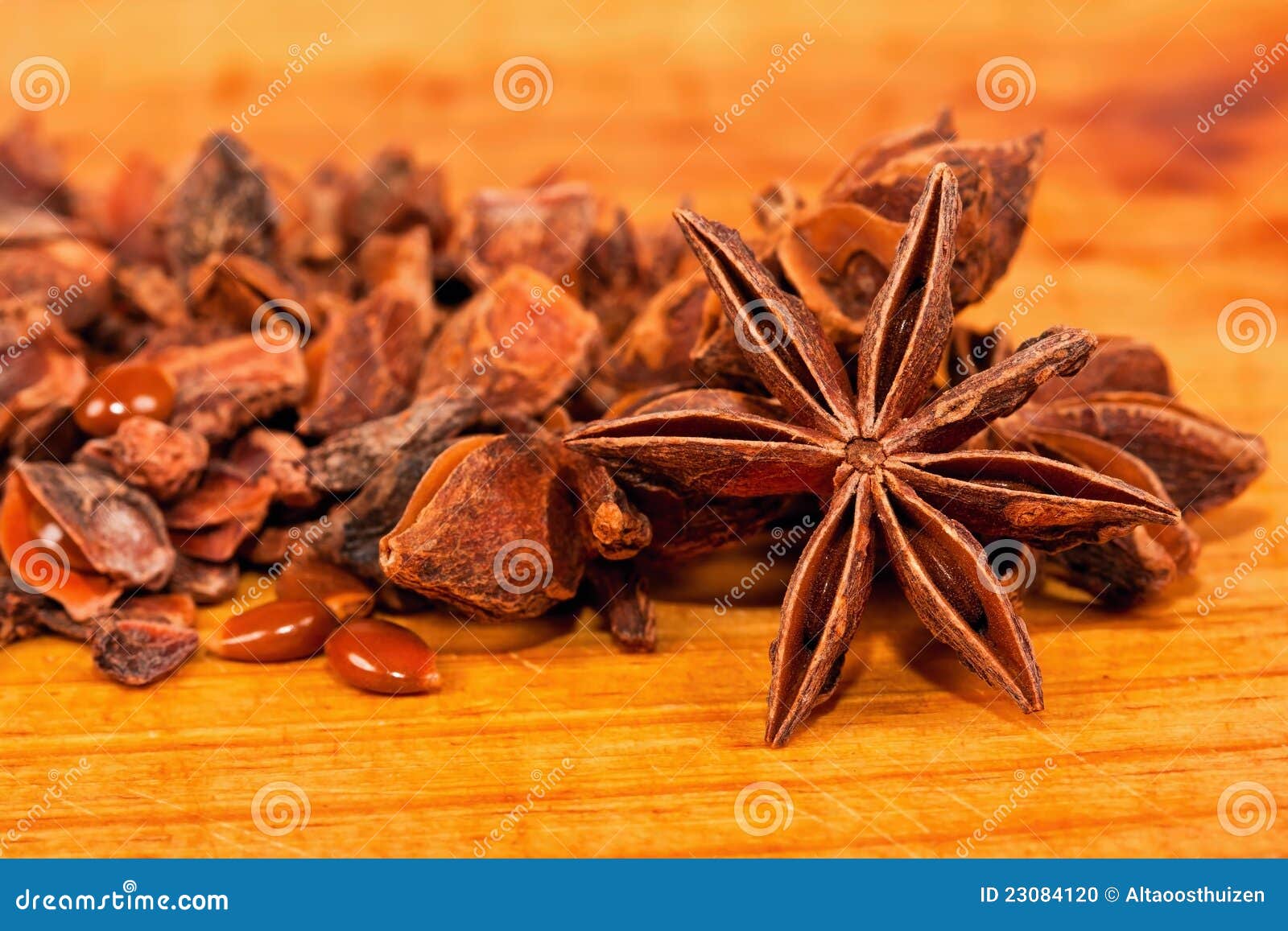 Star Aniseed Lying on a Wooden Board Stock Photo - Image of ingredient ...