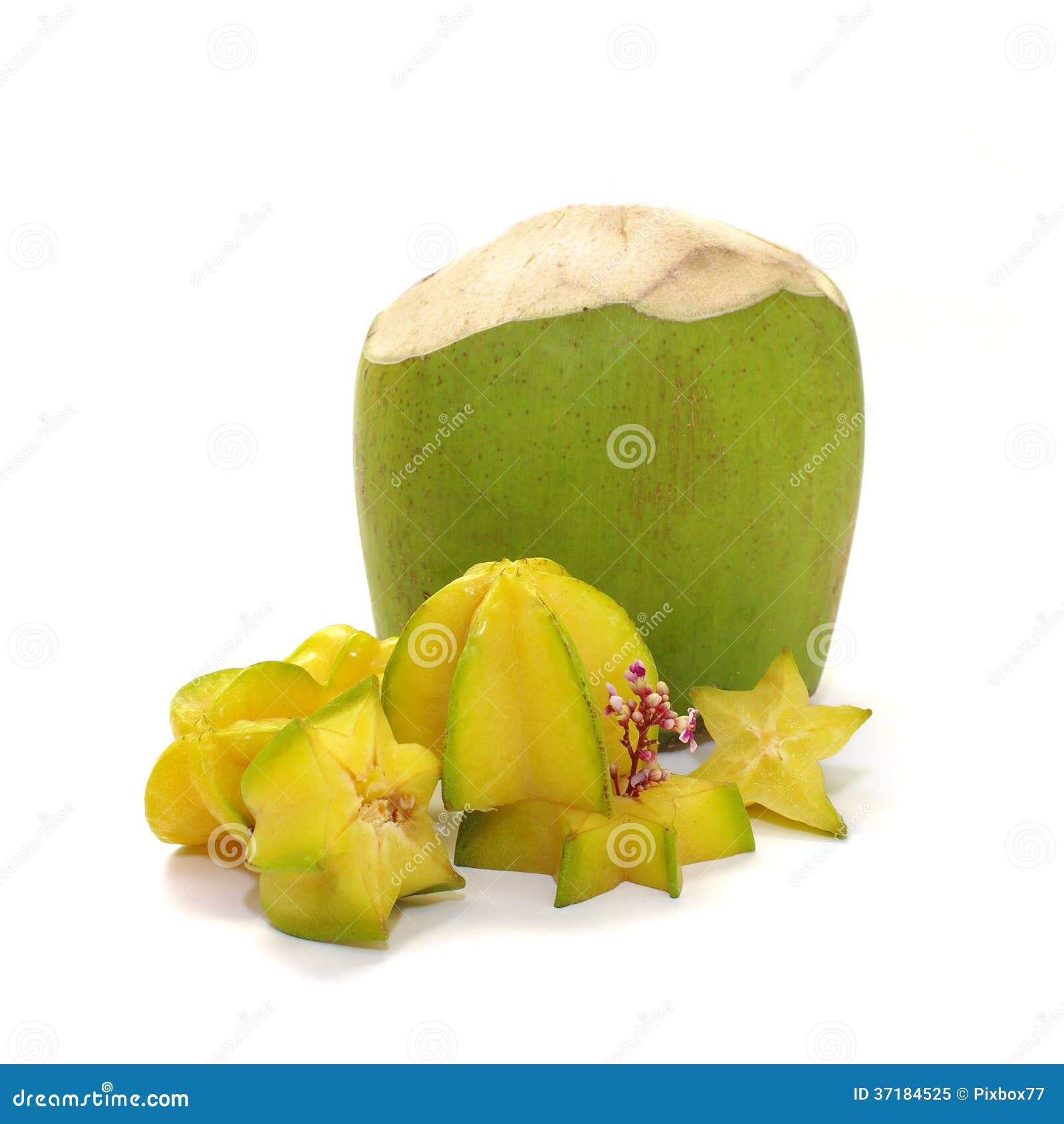 Star Apple and Coconut Isolated Stock Image - Image of nature, thailand ...