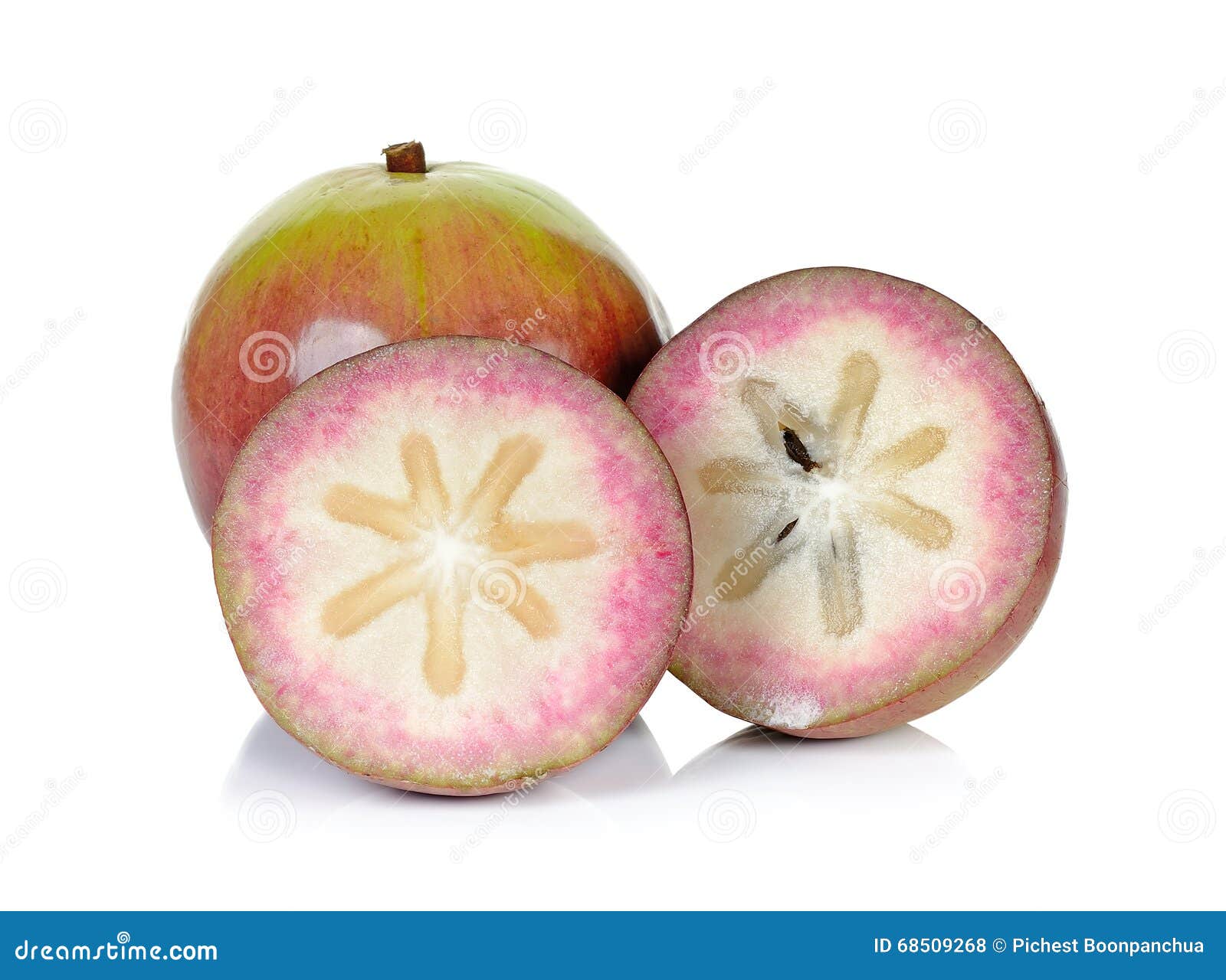 Star Apple Isolated on the White Background Stock Photo - Image of ...