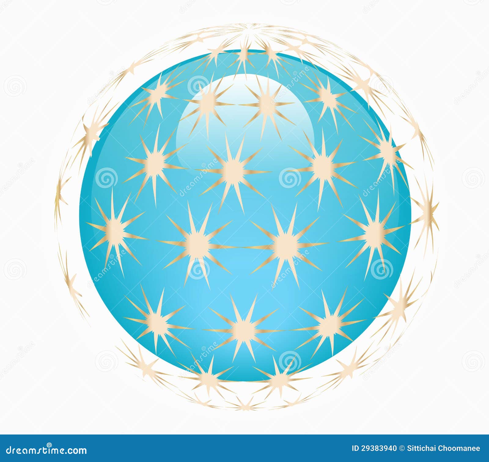 Star around global stock vector. Illustration of globe - 29383940