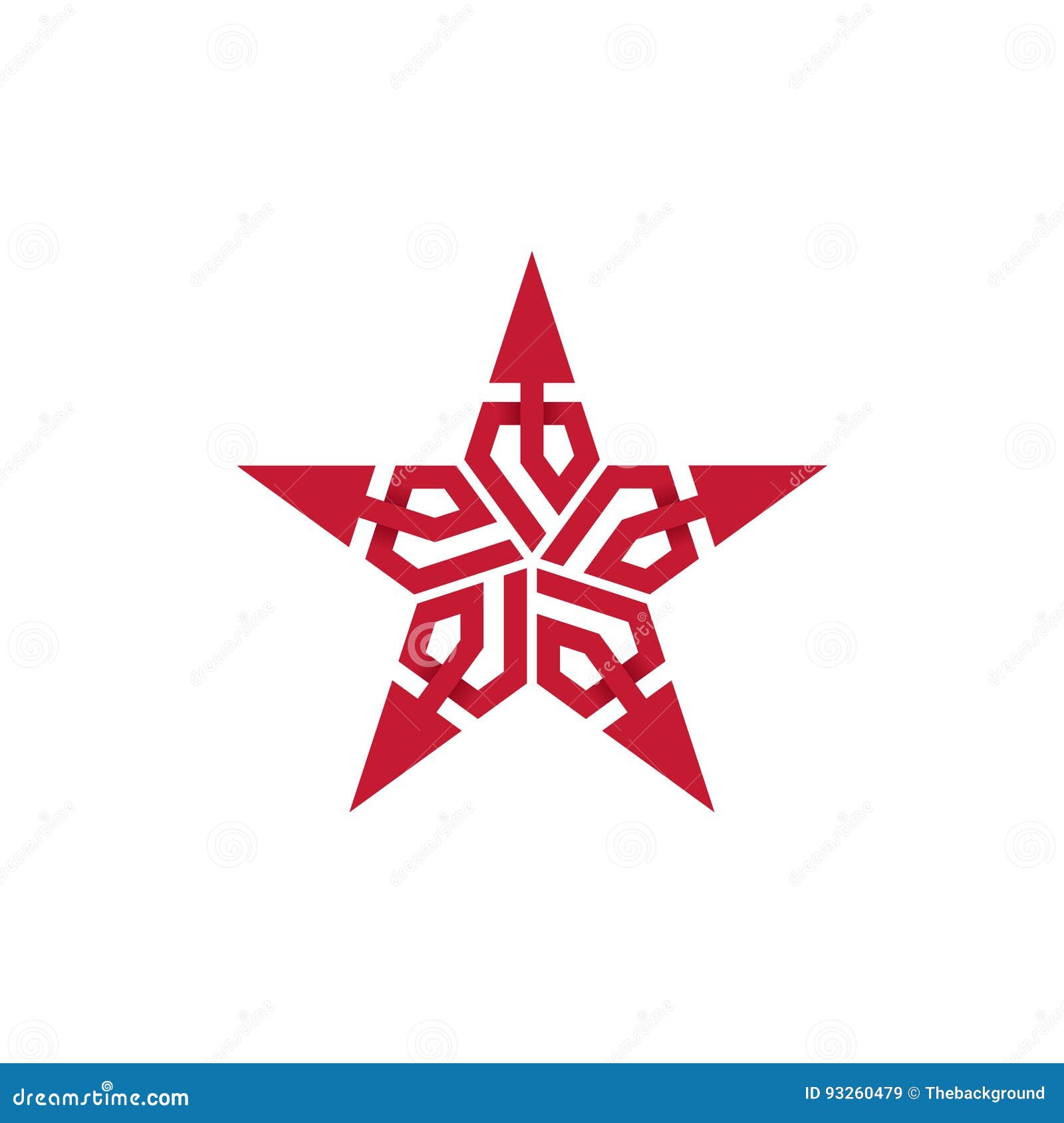 Star with arrows, logo. stock illustration. Illustration of logo - 93260479
