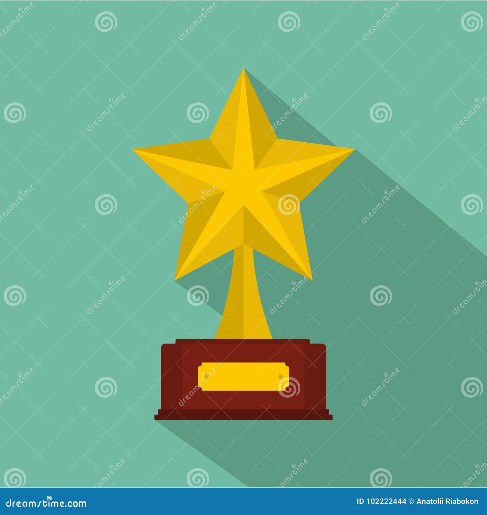 Star Award Icon Vector Flat Stock Vector - Illustration of card, logo ...
