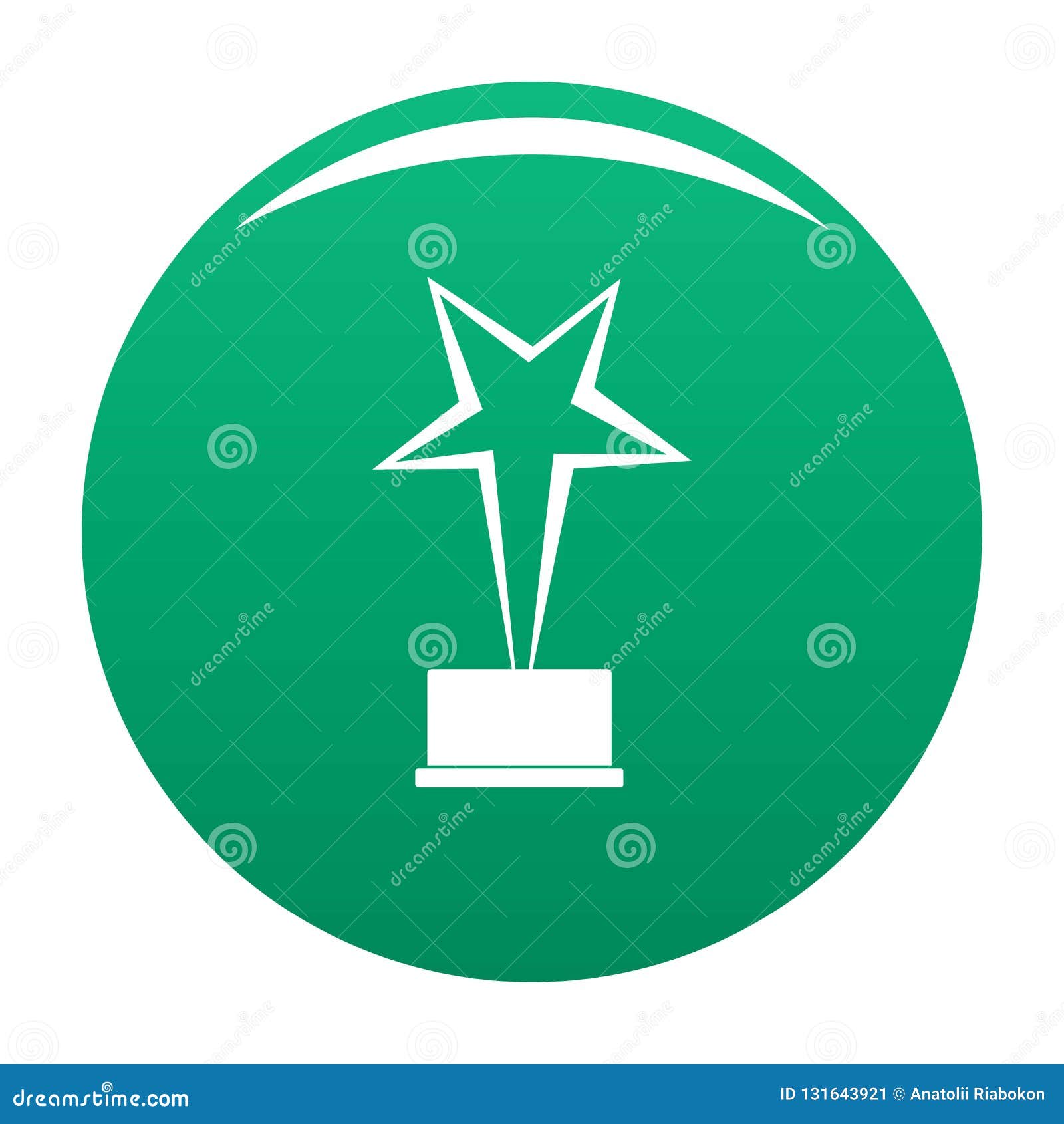 Star Award Icon Vector Green Stock Vector - Illustration of object ...