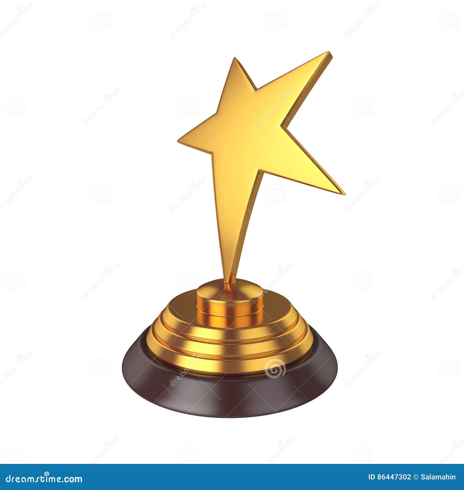 Star Award Isolated on White Background, 3D Rendering Stock Photo ...